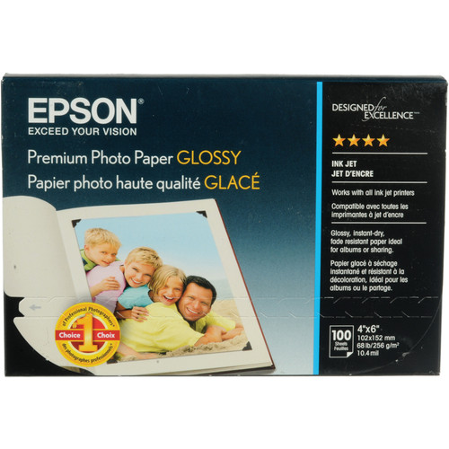 Epson Premium Glossy Photo Paper 4x6 Borderless S041727