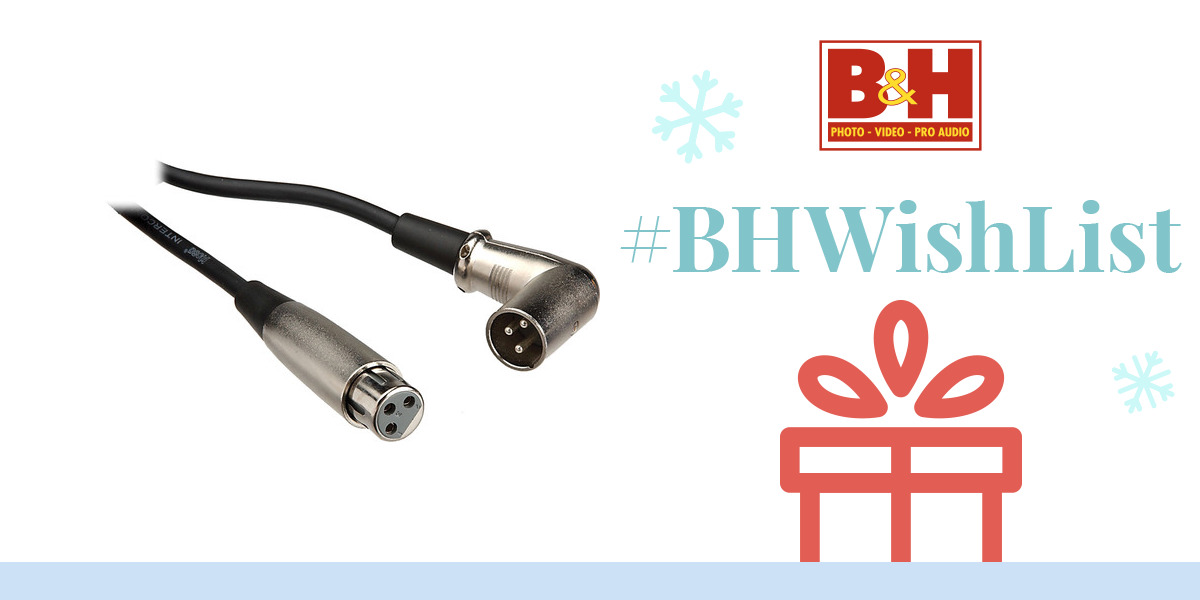 Hosa Technology 3-Pin XLR Male to XLR Angled Female XFF-103 B&H