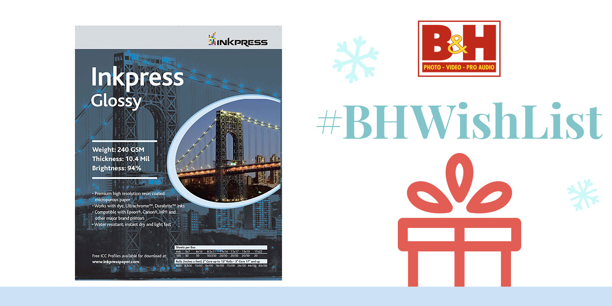 Inkpress Media RC Glossy Inkjet Paper (240gsm) - 4 x PCUG46100