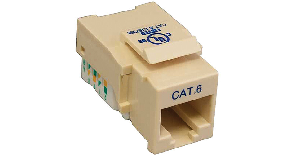 Tera Grand CAT6 Tool-Less Keystone Jack (Ivory) KEYJ-CAT6TL-IV