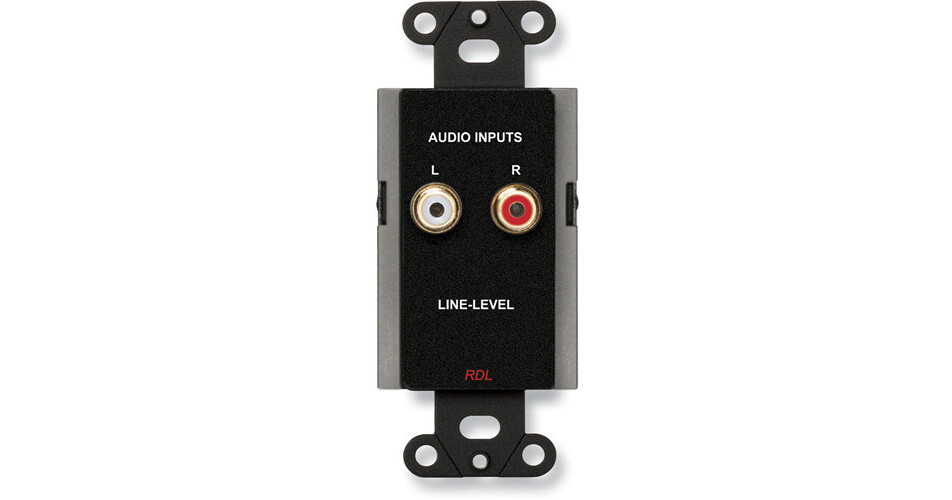 RDL DB-J2 Wall Mount Line-Level Input Panel (Black) DB-J2 B&H