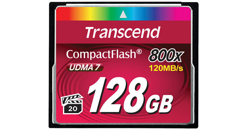 Transcend 128GB 800x CompactFlash Memory Card UDMA TS128GCF800