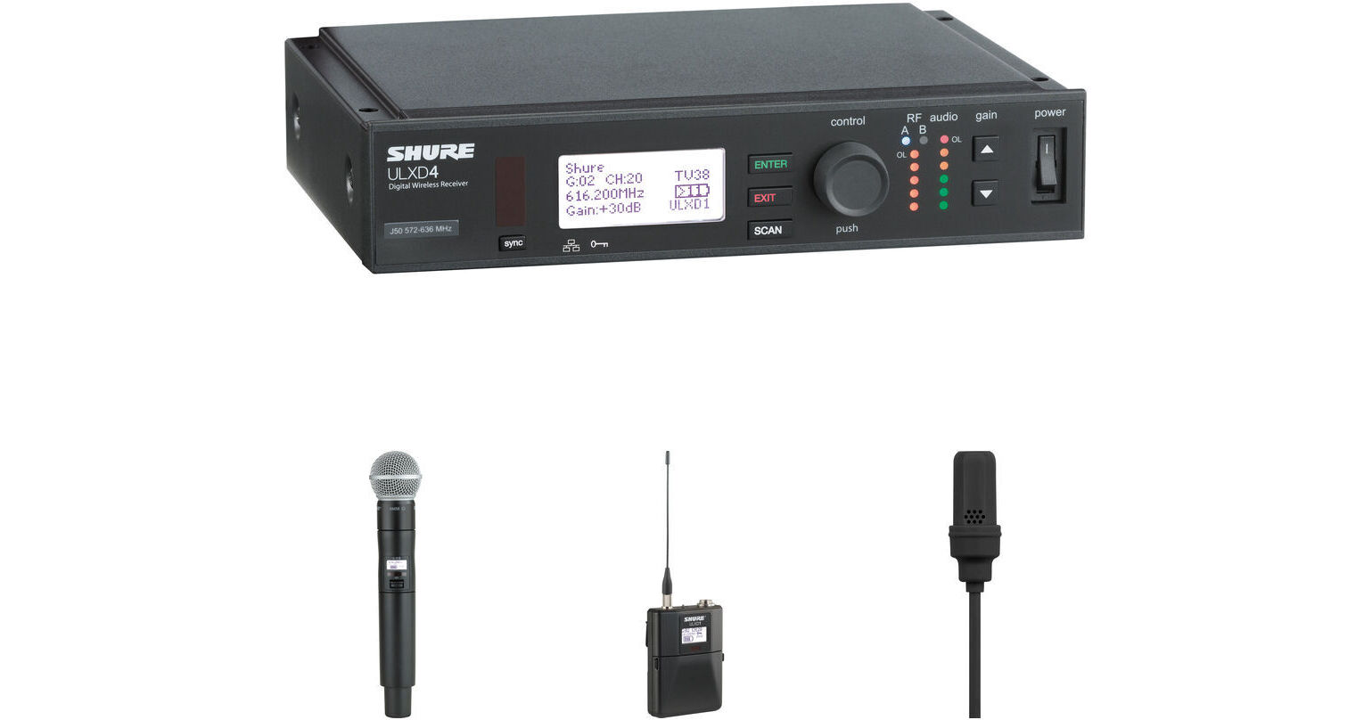 Shure ULX-D Digital Wireless Combo Microphone ULXD124/150/C-H50