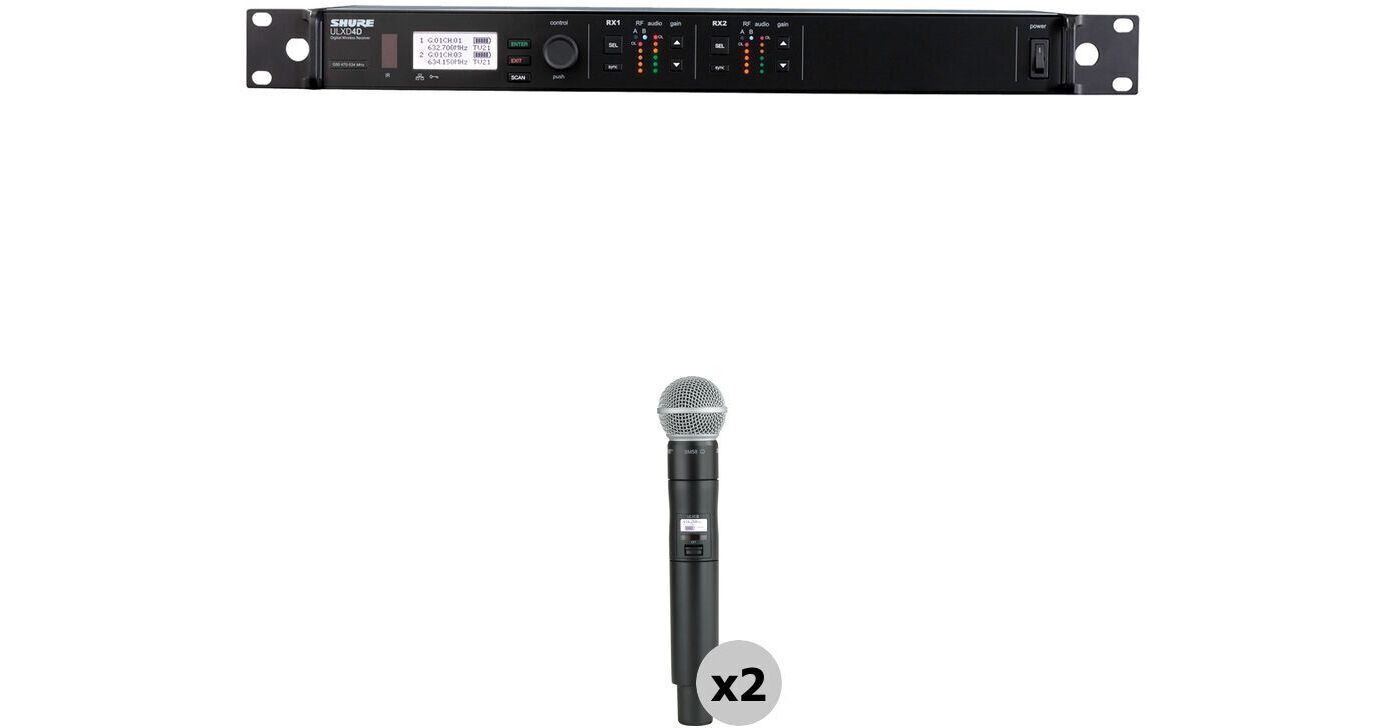 Shure ULX-D 2-Person Digital Wireless Handheld ULXD24D/SM58-H50