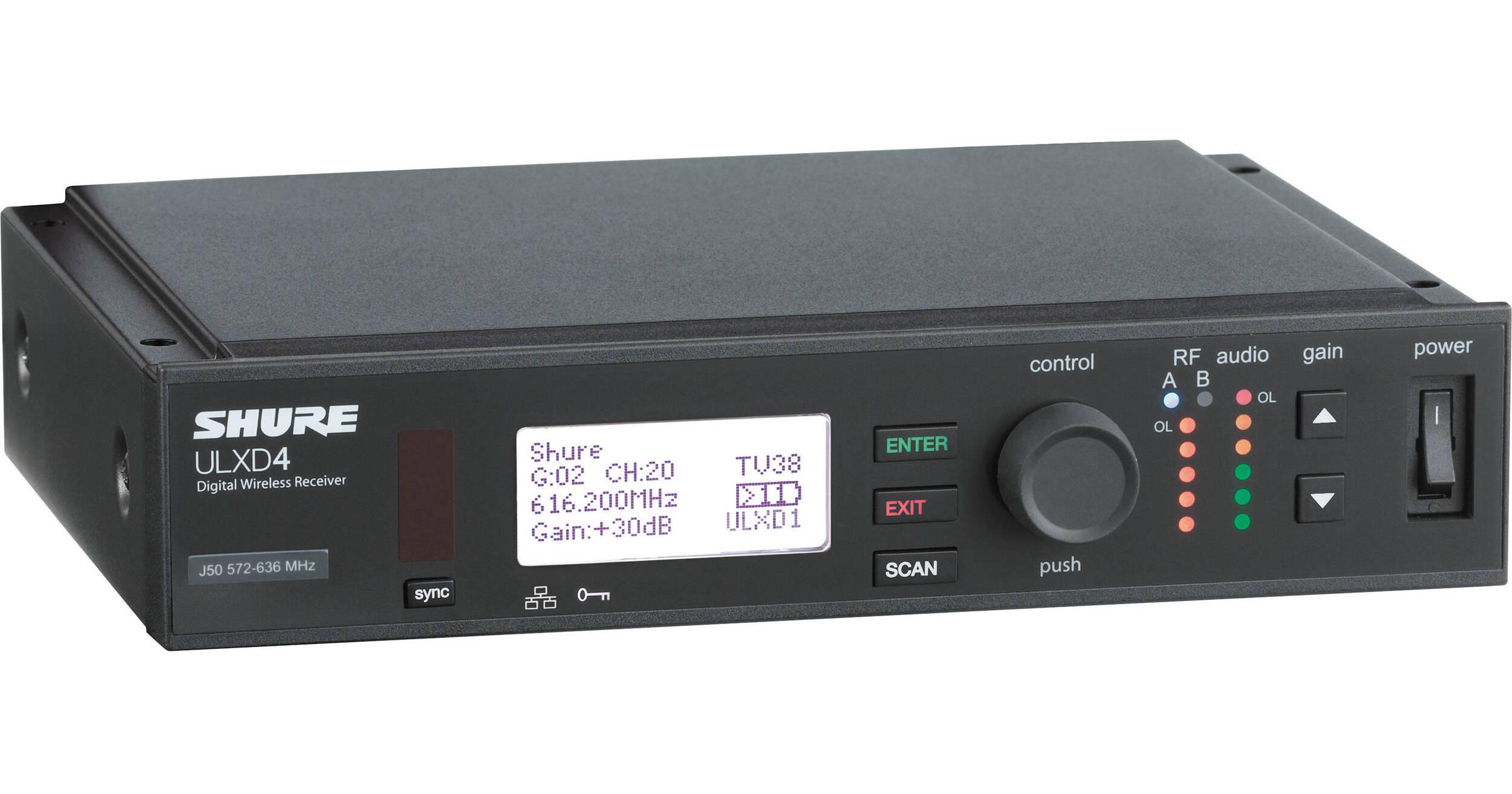 Shure ULXD4 Single-Channel Digital Wireless Receiver ULXD4-H50