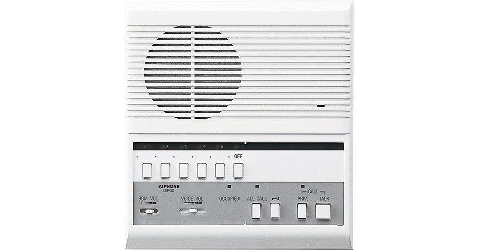 Aiphone LEF-5C 5-Call Semi-Flush Mount Master Stati LEF-5C B&H