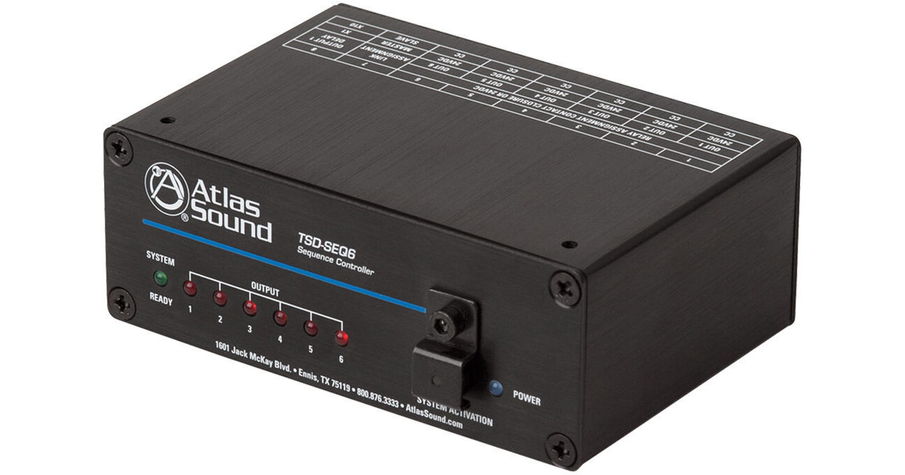 AtlasIED TSD-SEQ6 AC Power Sequencer Controller TSD-SEQ6 B&H