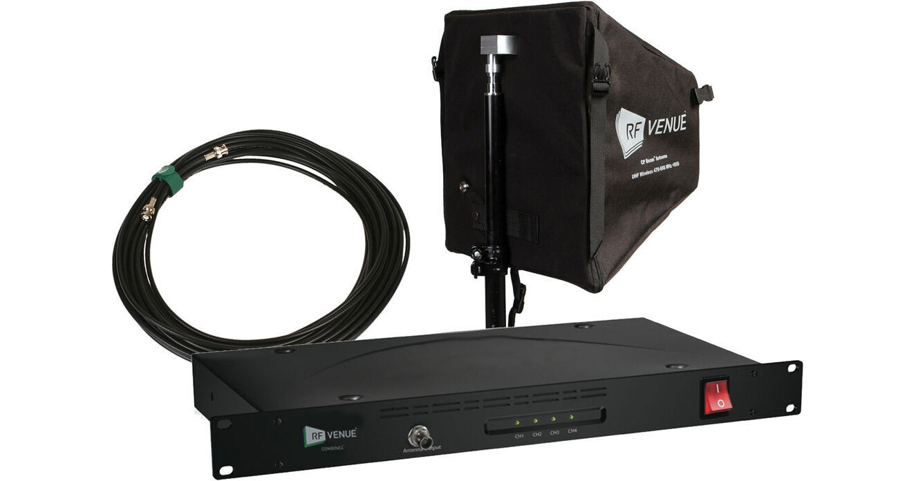 RF Venue COMBINE4 4-Channel Antenna Combiner with CP COMB4CPB