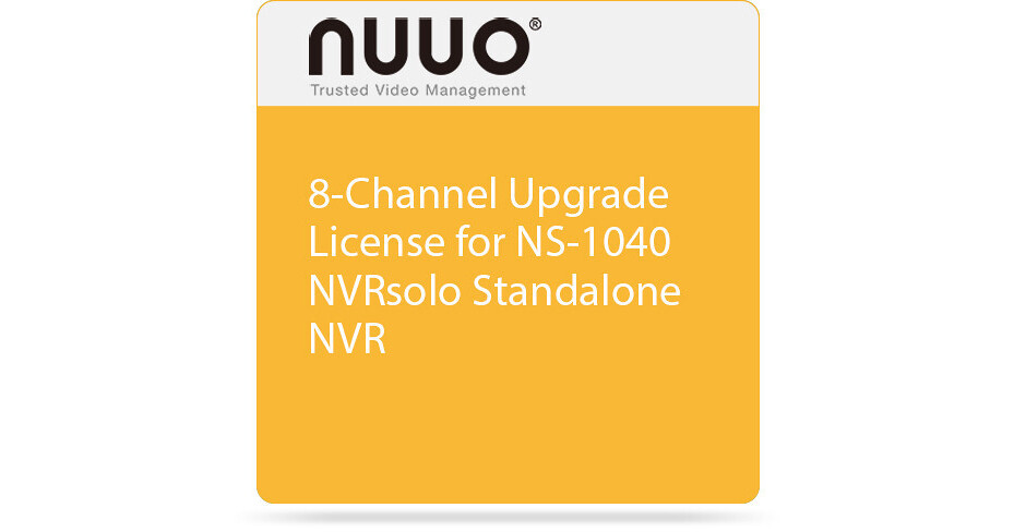NUUO 8-Channel Upgrade License for NS-1040 NVRsolo NS-SOLO-UP 08
