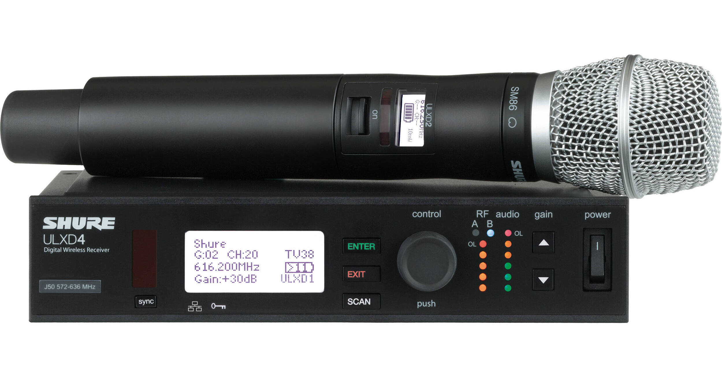 Shure ULX-D Digital Wireless Handheld Microphone ULXD24/SM86-G50