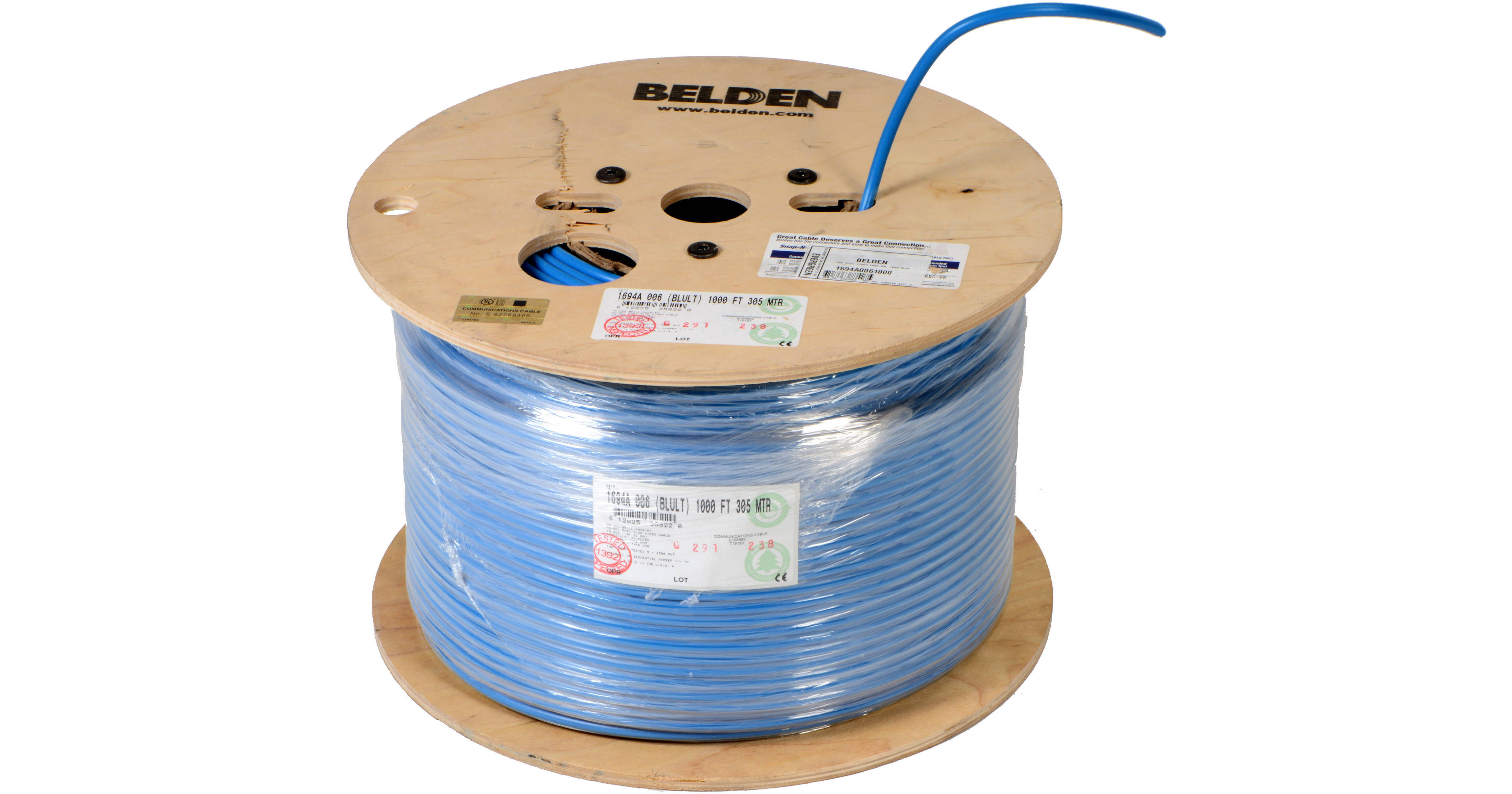 Belden 1694A RG6 Low Loss Serial Digital Coaxial 1694A-1000-BLUE