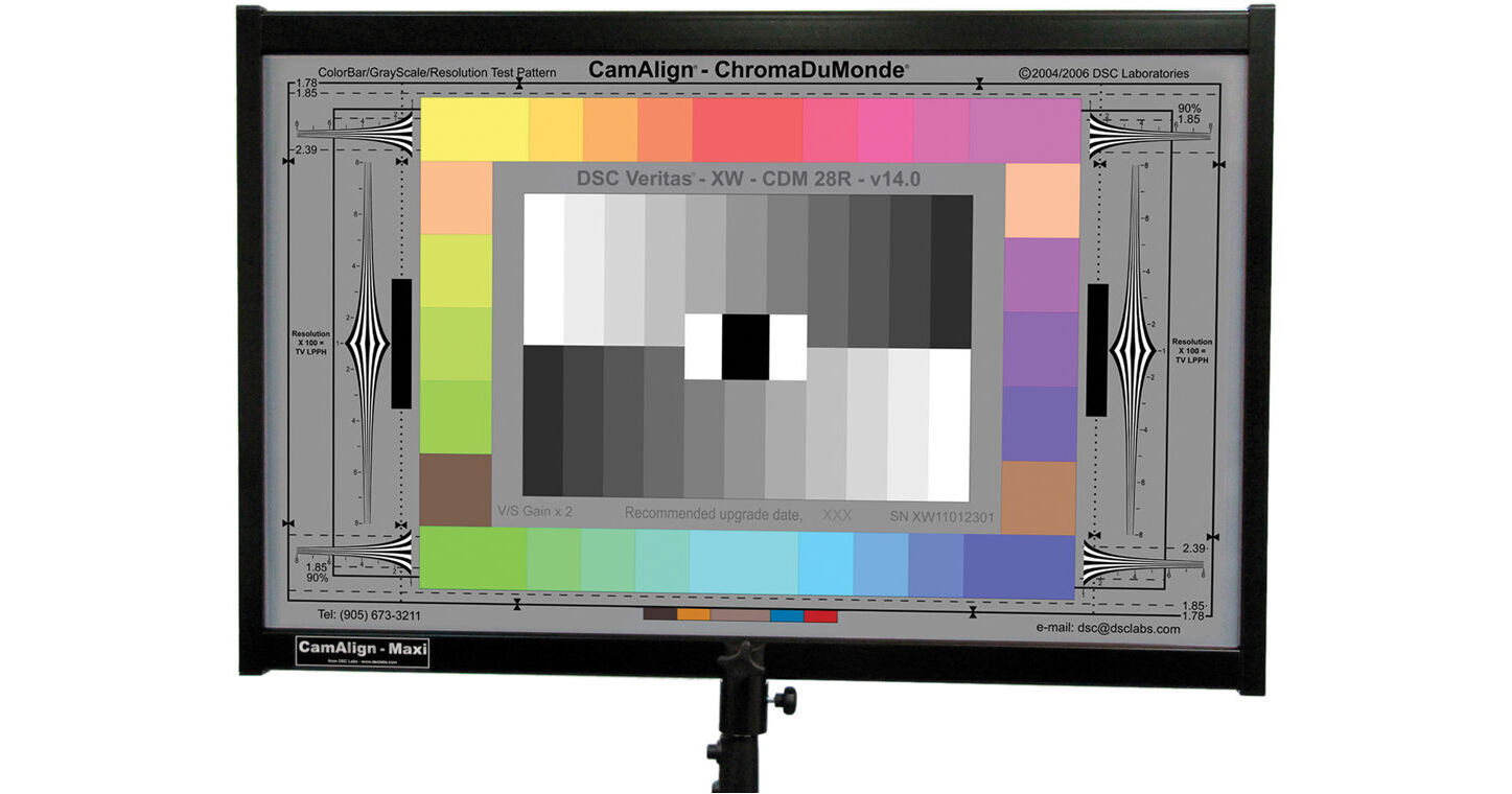 DSC Labs ChromaDuMonde 28-R Maxi CamAlign Chip Chart CDM28RM/CB