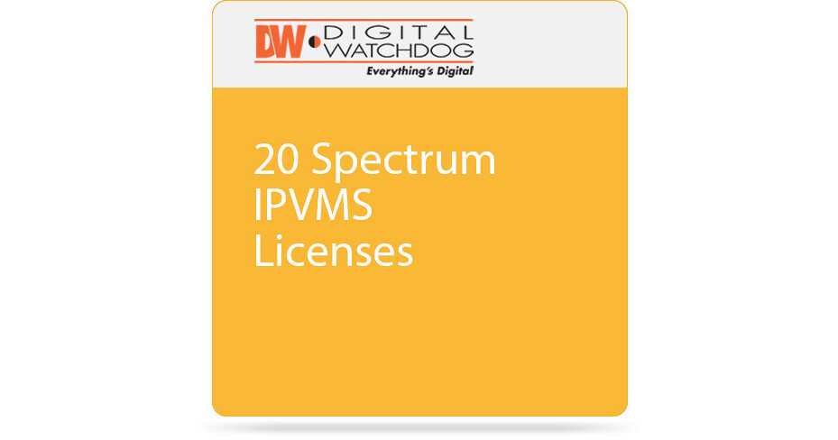 Digital Watchdog 20 Spectrum IPVMS Recording DW-SPECTRUMLSC020
