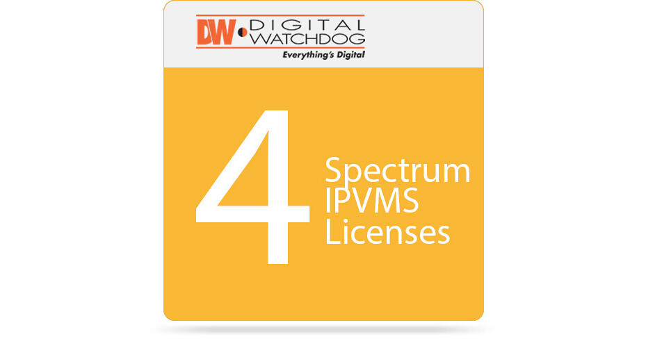 Digital Watchdog 4 Spectrum IPVMS Recording DW-SPECTRUMLSC004