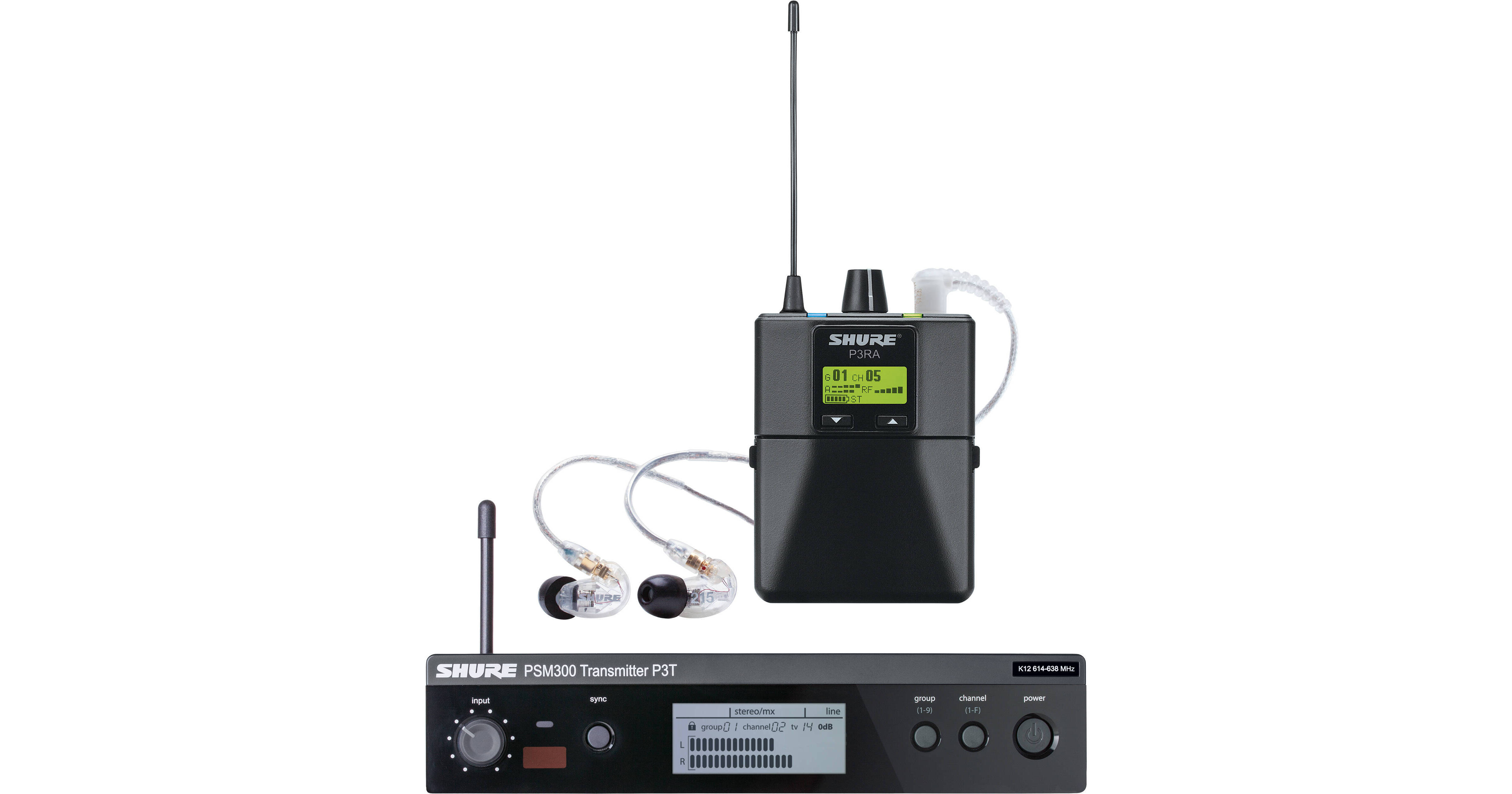 Shure PSM 300 Stereo Personal Monitor System P3TRA215CL-J13 B&H