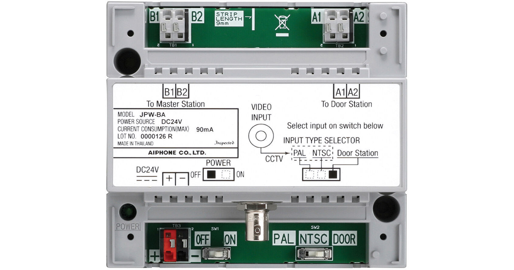 Aiphone JPW-BA Long Distance Video Adapter for JP Series JPW-BA