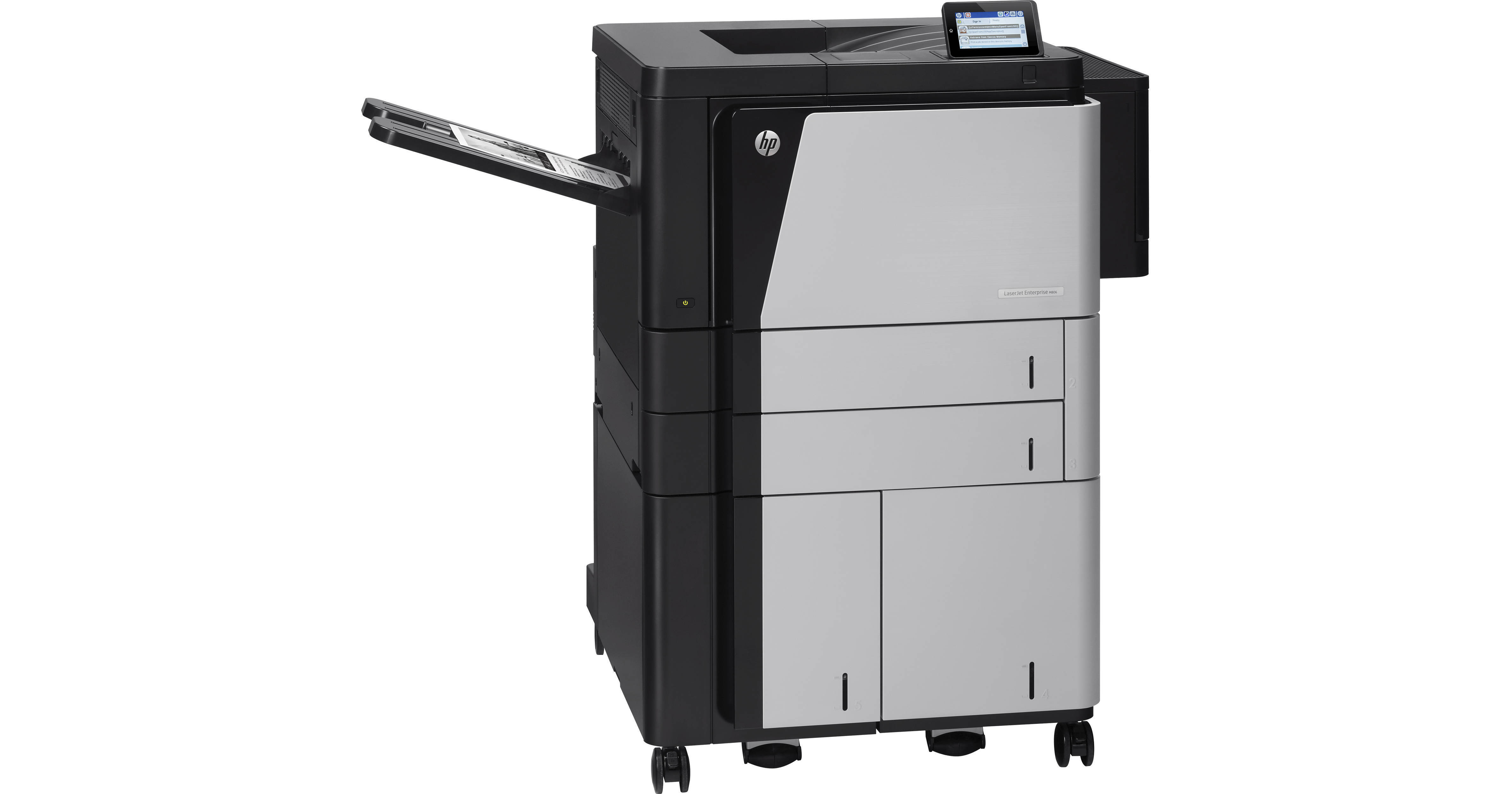 HP LaserJet Enterprise M806x+ Black and White Laser Printer