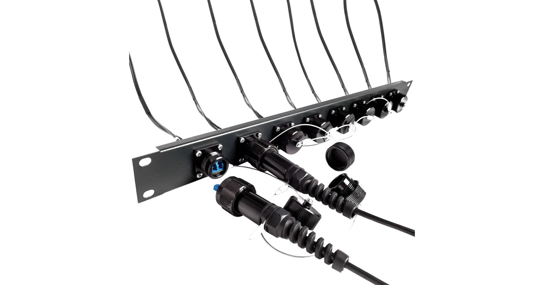 Tactical Fiber Systems Patch Panel with 8 BullsEye 2BEPATPAN8ST