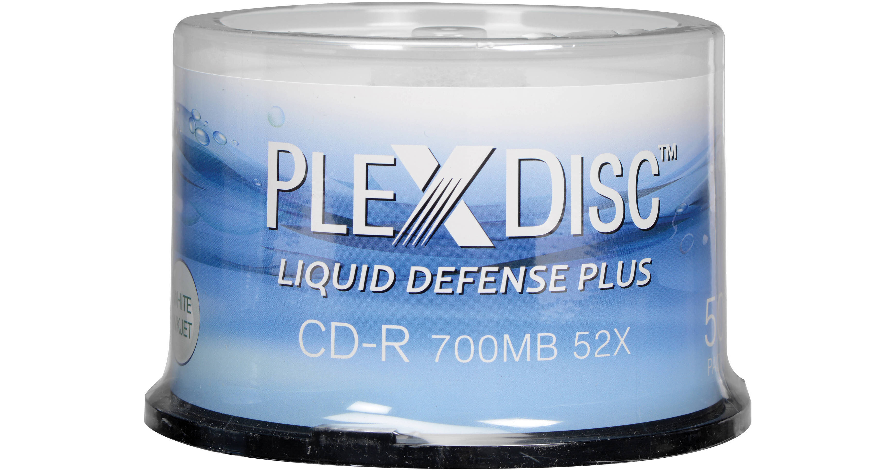 PlexDisc 700MB CD-R Glossy White Inkjet Printable PLEX/641-C04