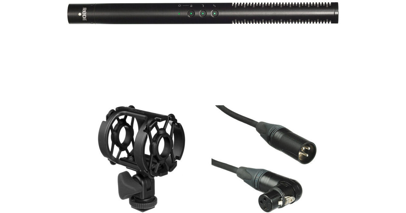 RODE NTG4+ Shotgun Microphone Kit with Shockmount and XLR Cable