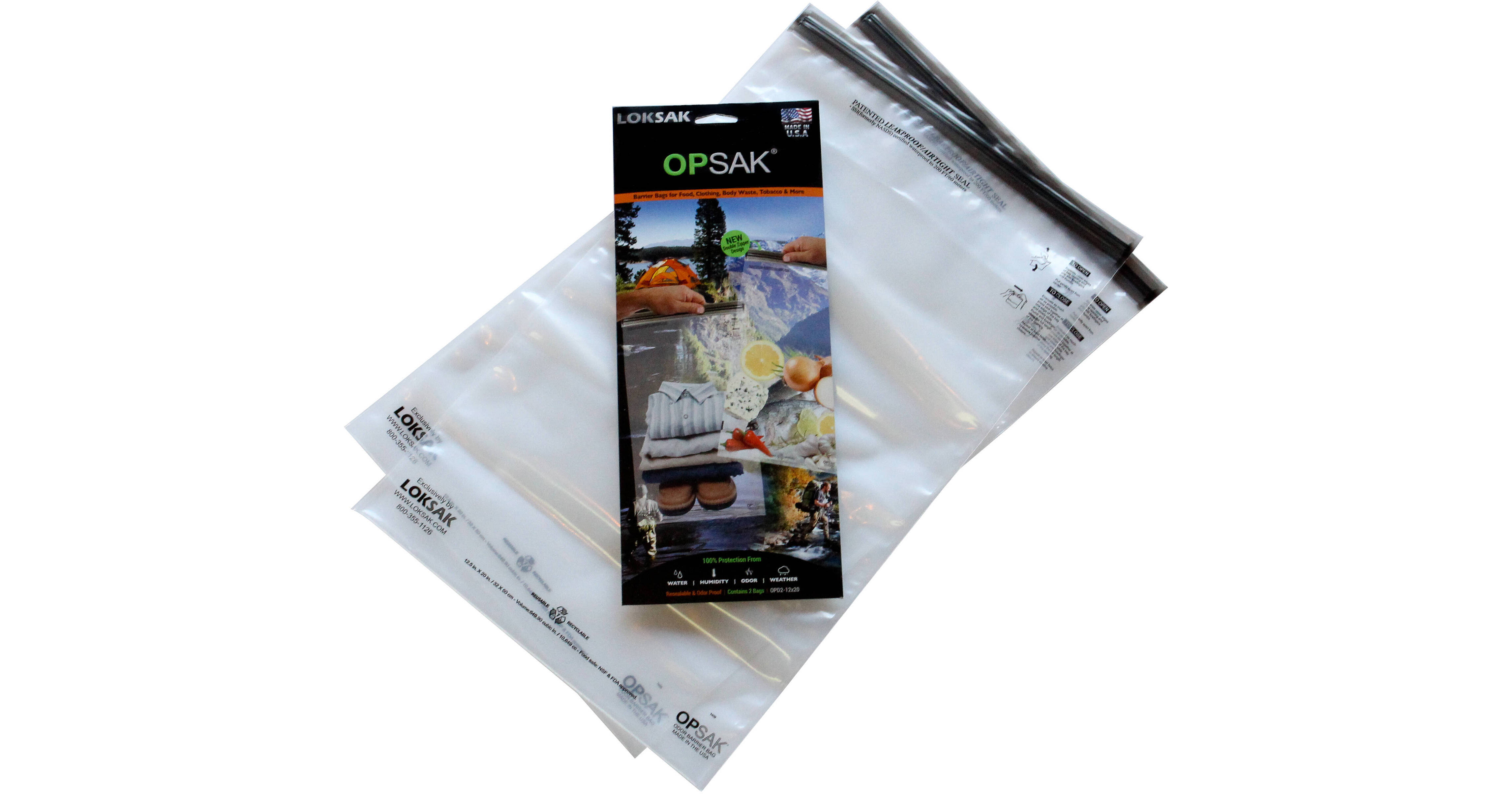 LOKSAK OPSAK Waterproof Bags - 12 x 20" (2-Pack) LOK-OPD2-12X20