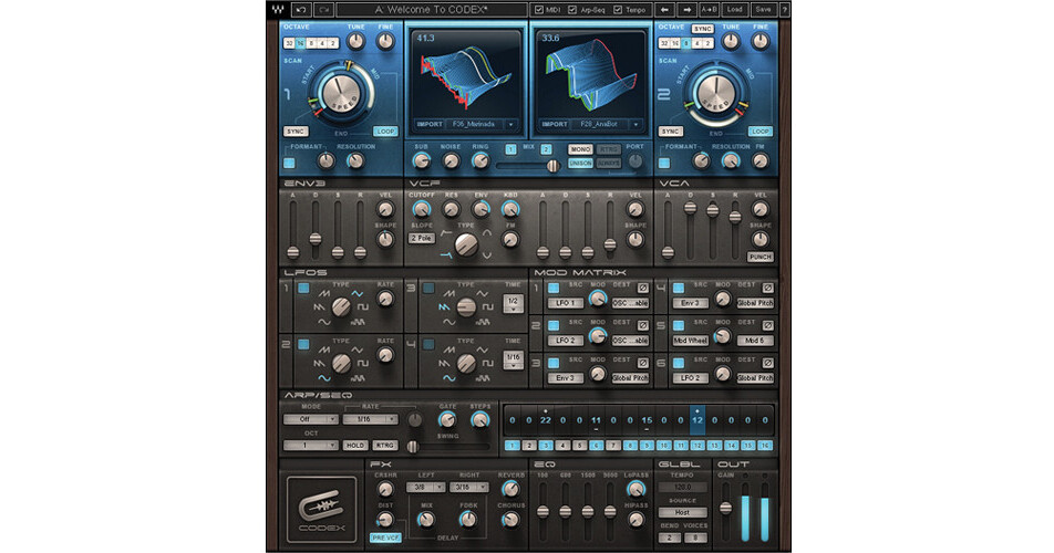 Waves Codex Wavetable Synth - Synthesizer Software CDXNA B&H
