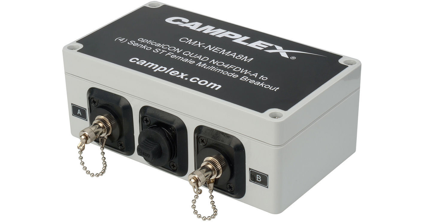 Camplex NO4FDW-A OpticalCON QUAD to 4 ST Female CMX-NEMA8M B&H