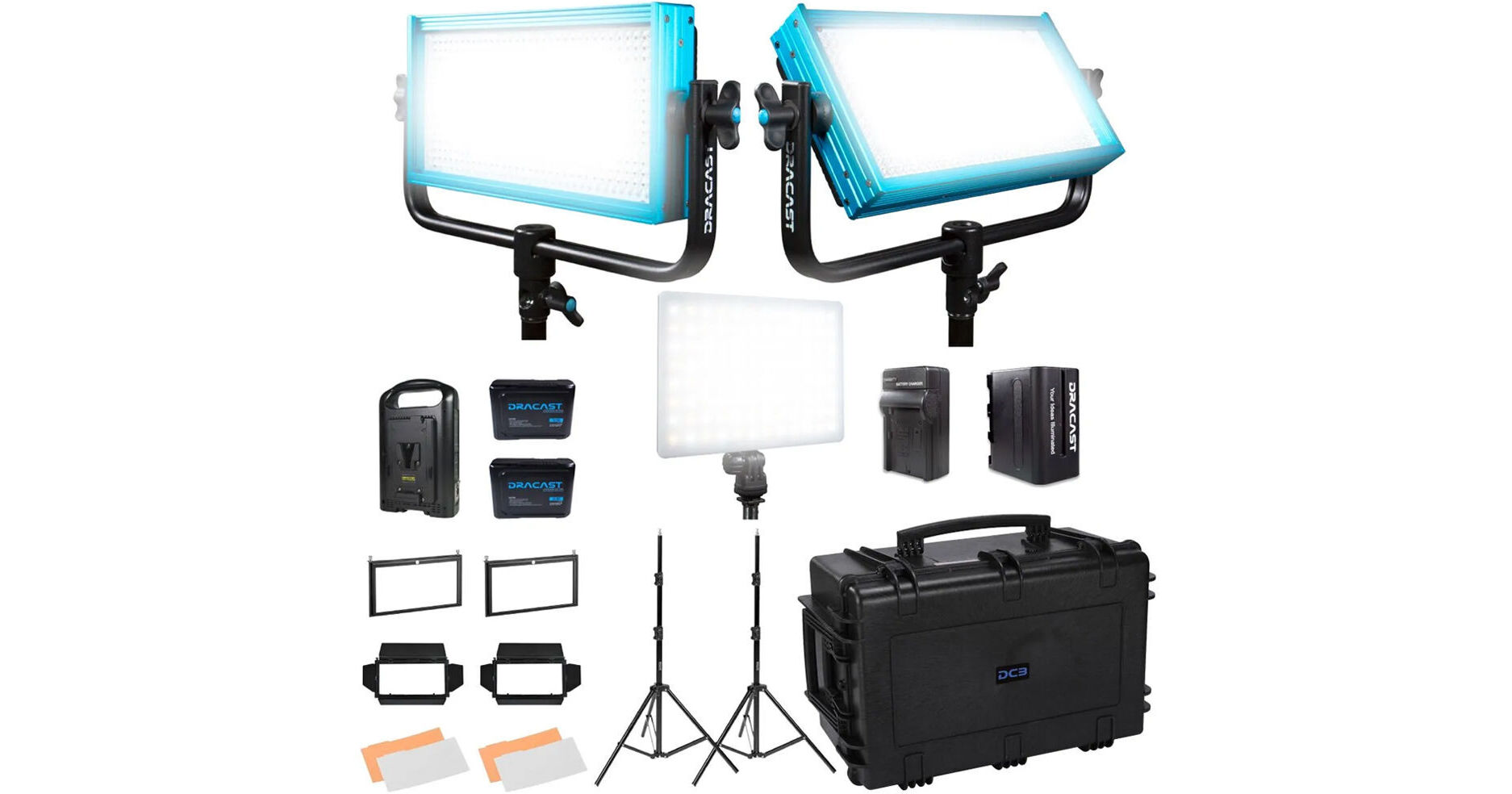 Dracast Interview Plus 3-Light Kit (Daylight) DRPL-INT-D-CK B&H