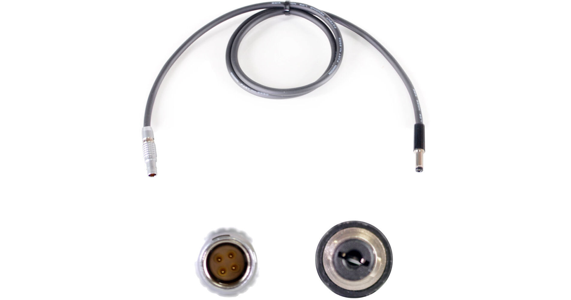 Nebtek RED 4-Pin LEMO Male to 2.5mm DC Barrel DEC-DC25-L4 B&H