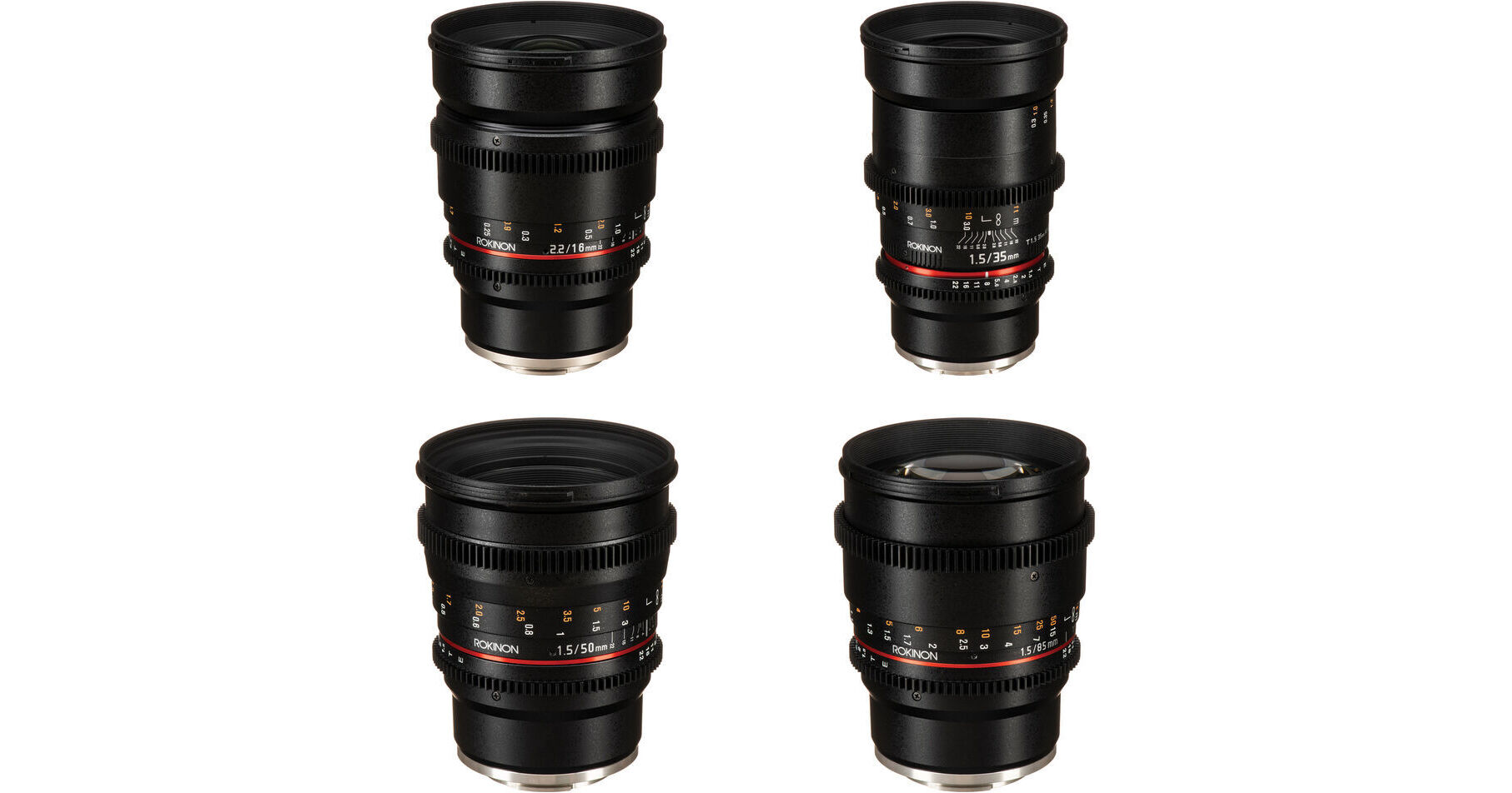 Rokinon 16, 35, 50, 85mm Cine DS Lens Bundle for Sony E Mount