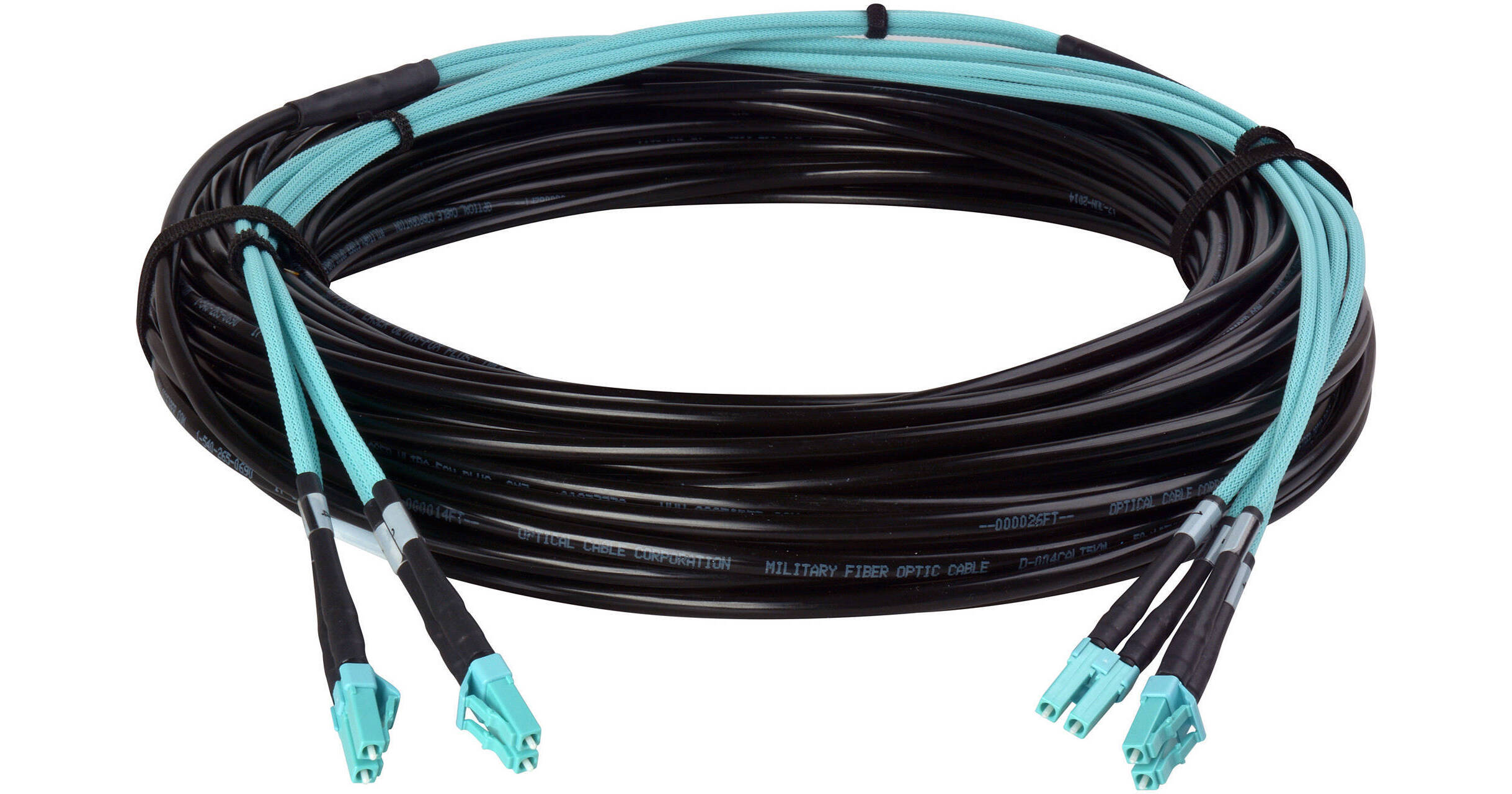 Camplex 4-Channel LC Multi-Mode OM3 Fiber-Optic HF-TS04LCM3-0100