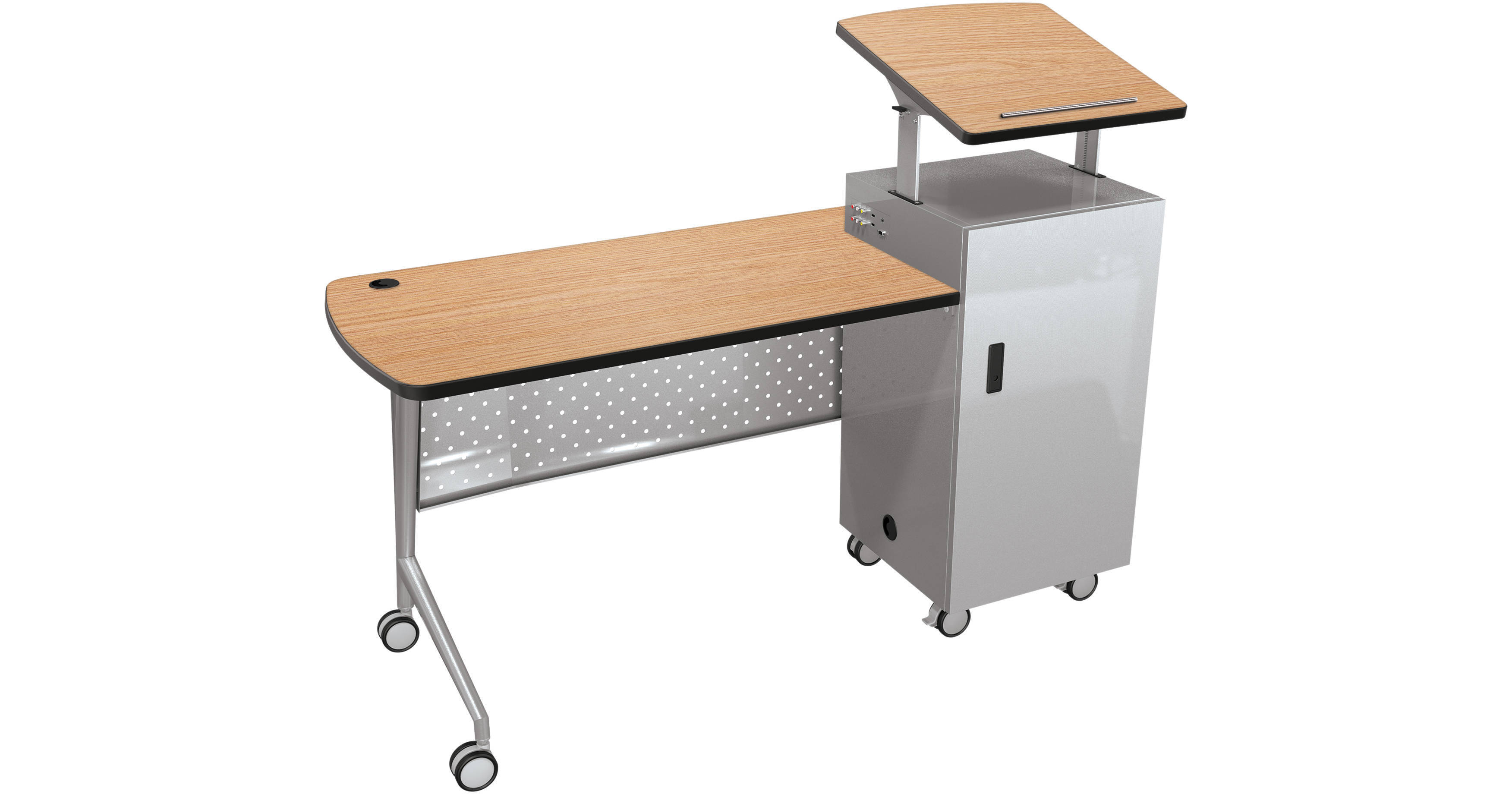 Balt Trend Podium Desk (Castle Oak) 58229-7928 B&H Photo Video