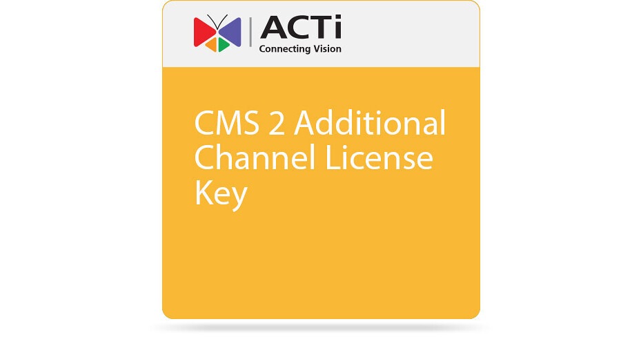 ACTi CMS 2 Additional Channel License Key LCMS2000 B&H Photo
