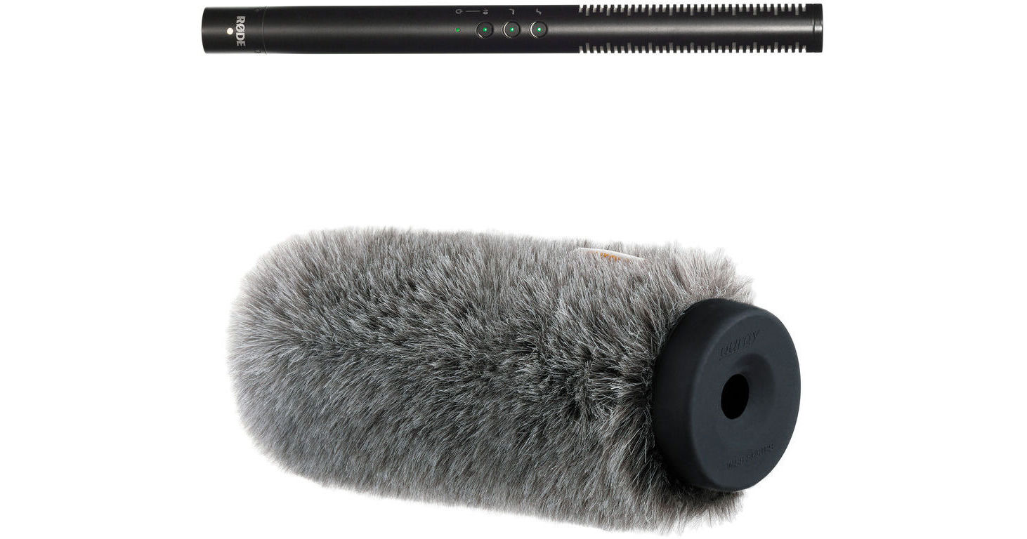 RODE NTG4+ Shotgun Microphone and Auray Windshield Kit B&H