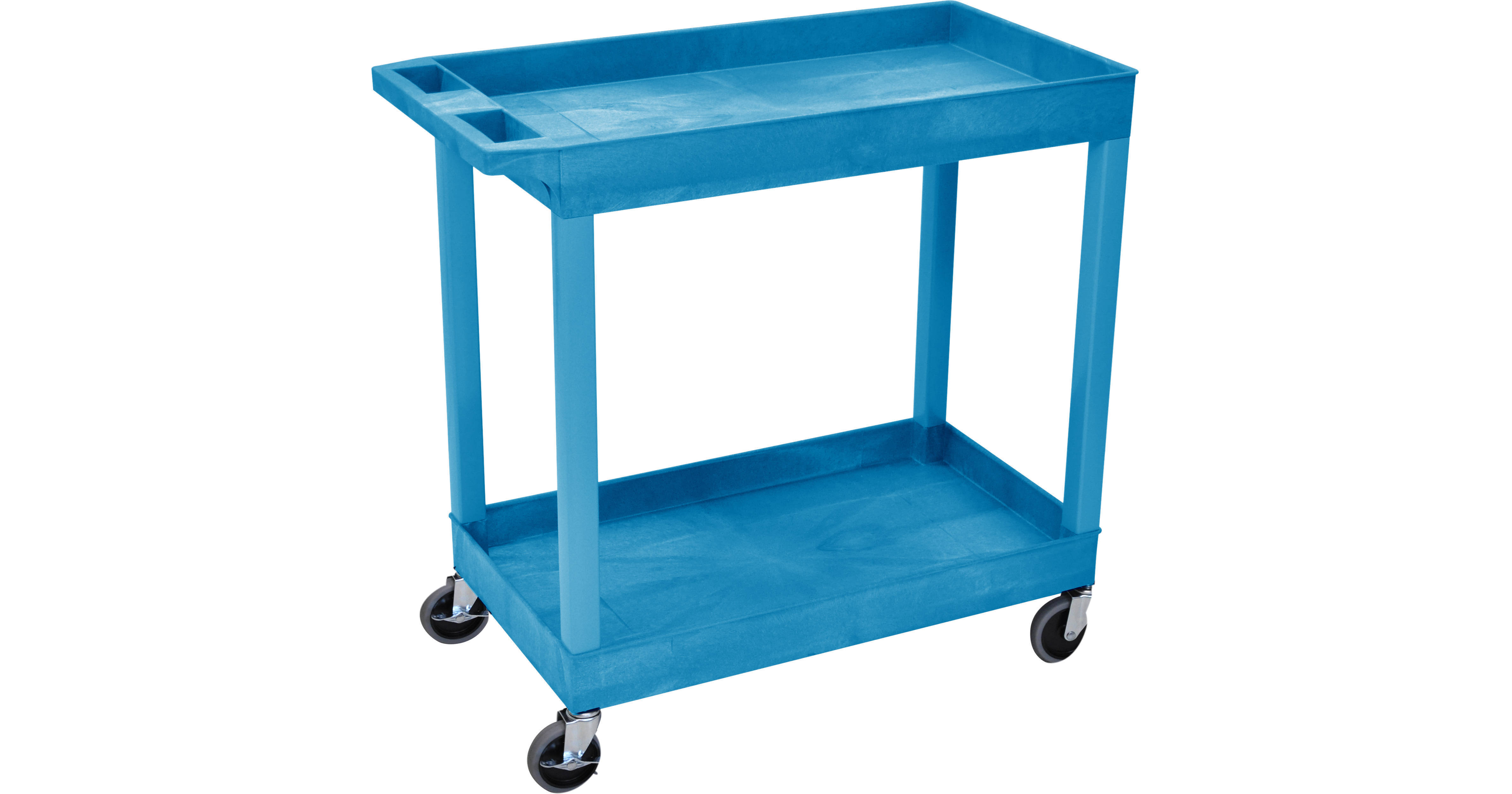 Luxor 32 x 18" Two-Shelf Utility Cart (Blue) EC11-BU B&H Photo