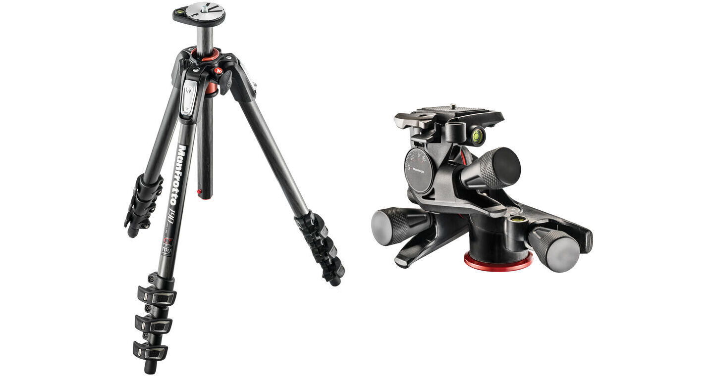 Manfrotto MT190CXPRO4 Carbon Fiber Tripod with XPRO Geared 3-Way