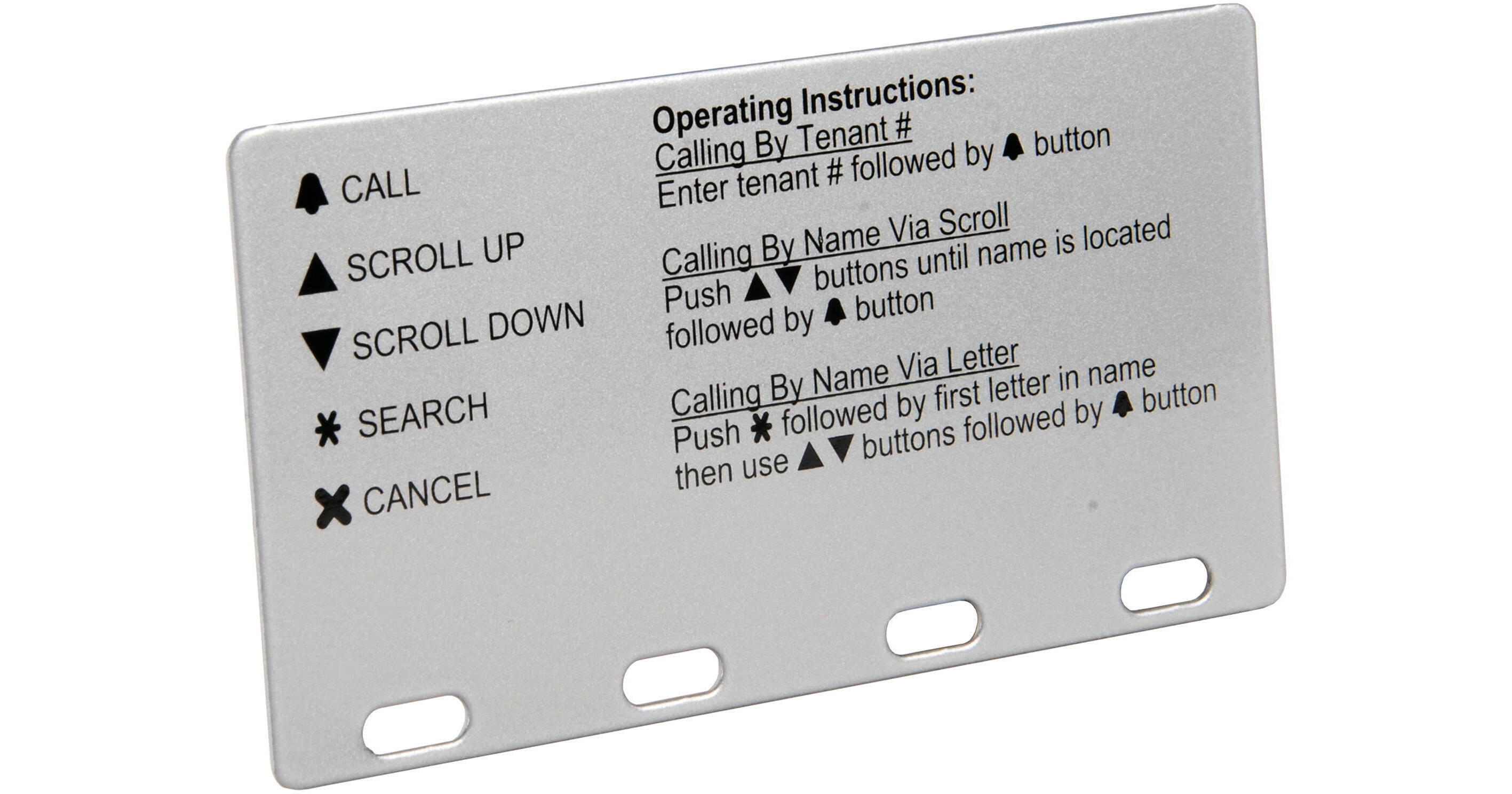 Aiphone Operation Plate for GH Intercom Series 266026 B&H Photo
