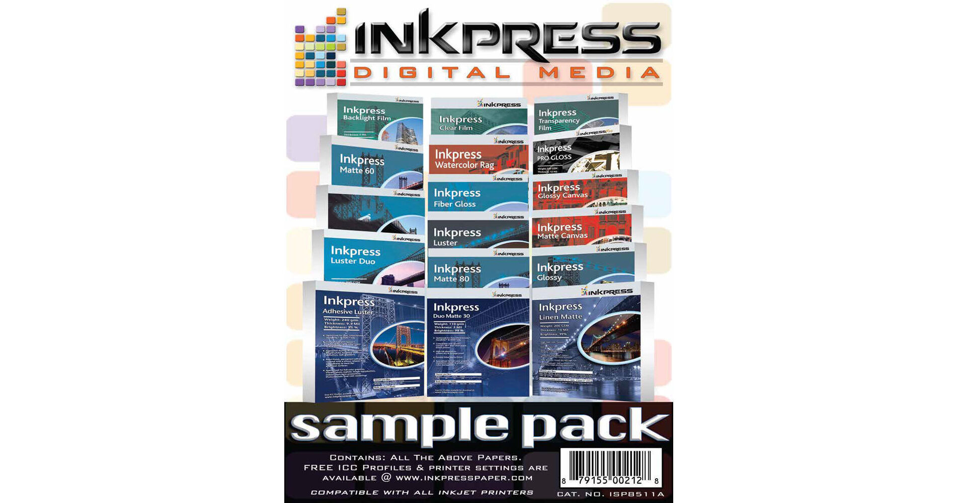 Inkpress Media Sample Pack (8.5 x 11") ISP8511C B&H Photo Video