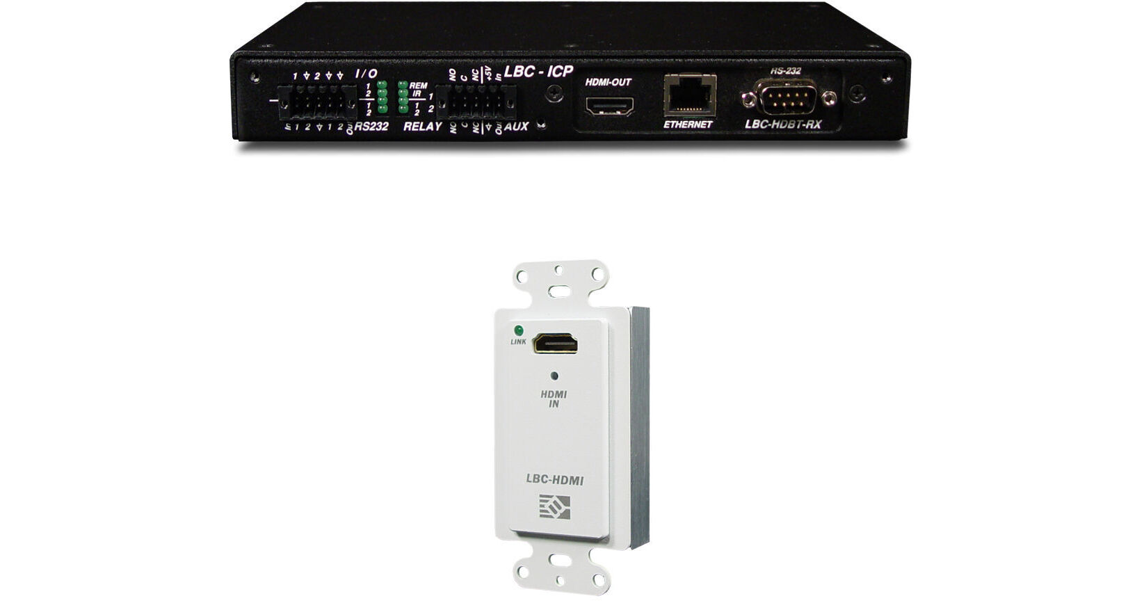 Link Bridge HDBaseT HDMI Wall Plate Transmitter & 5Play SR-RC8