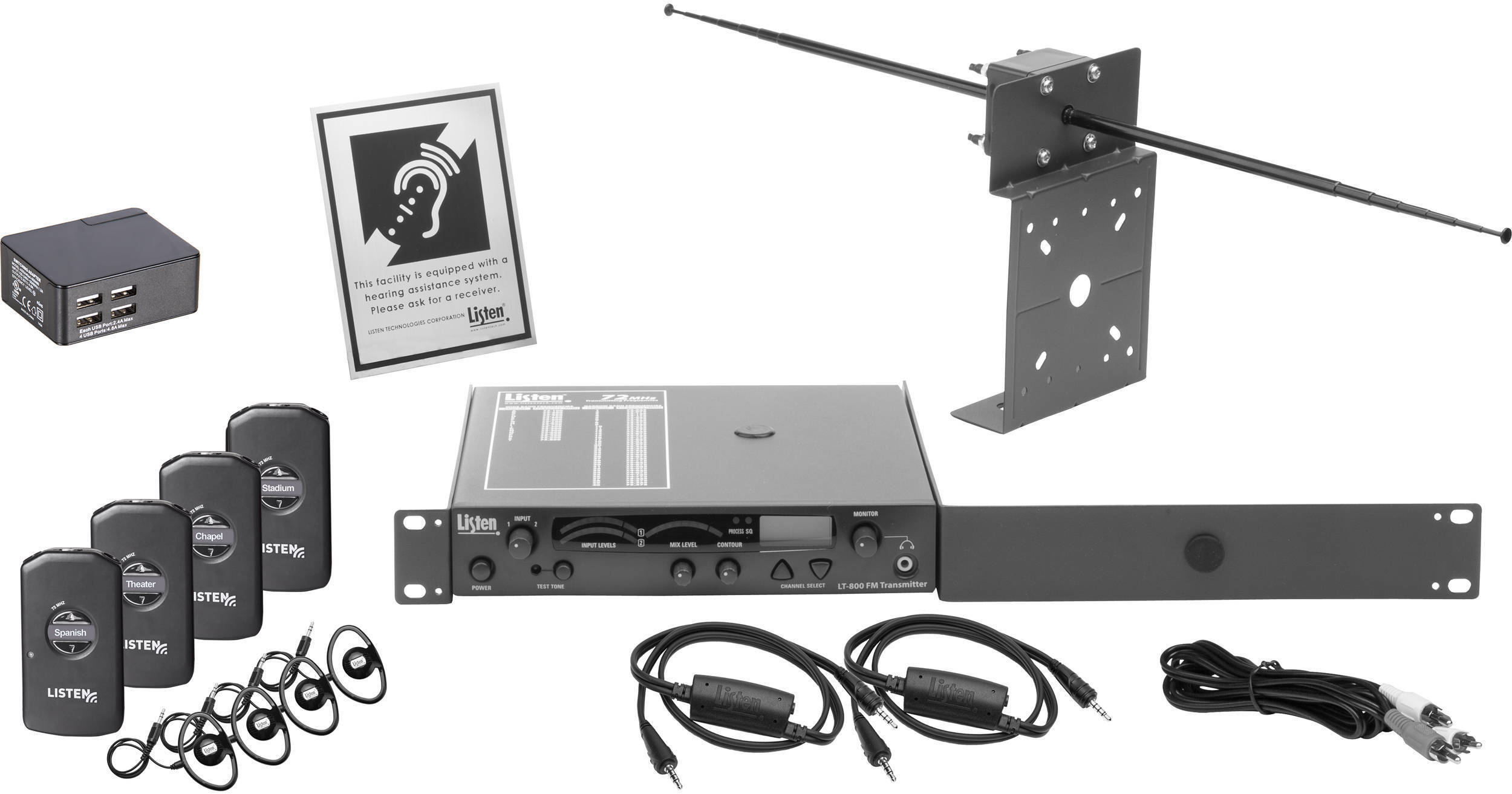 Listen Technologies iDSP Prime Level II Stationary RF LS-54-216