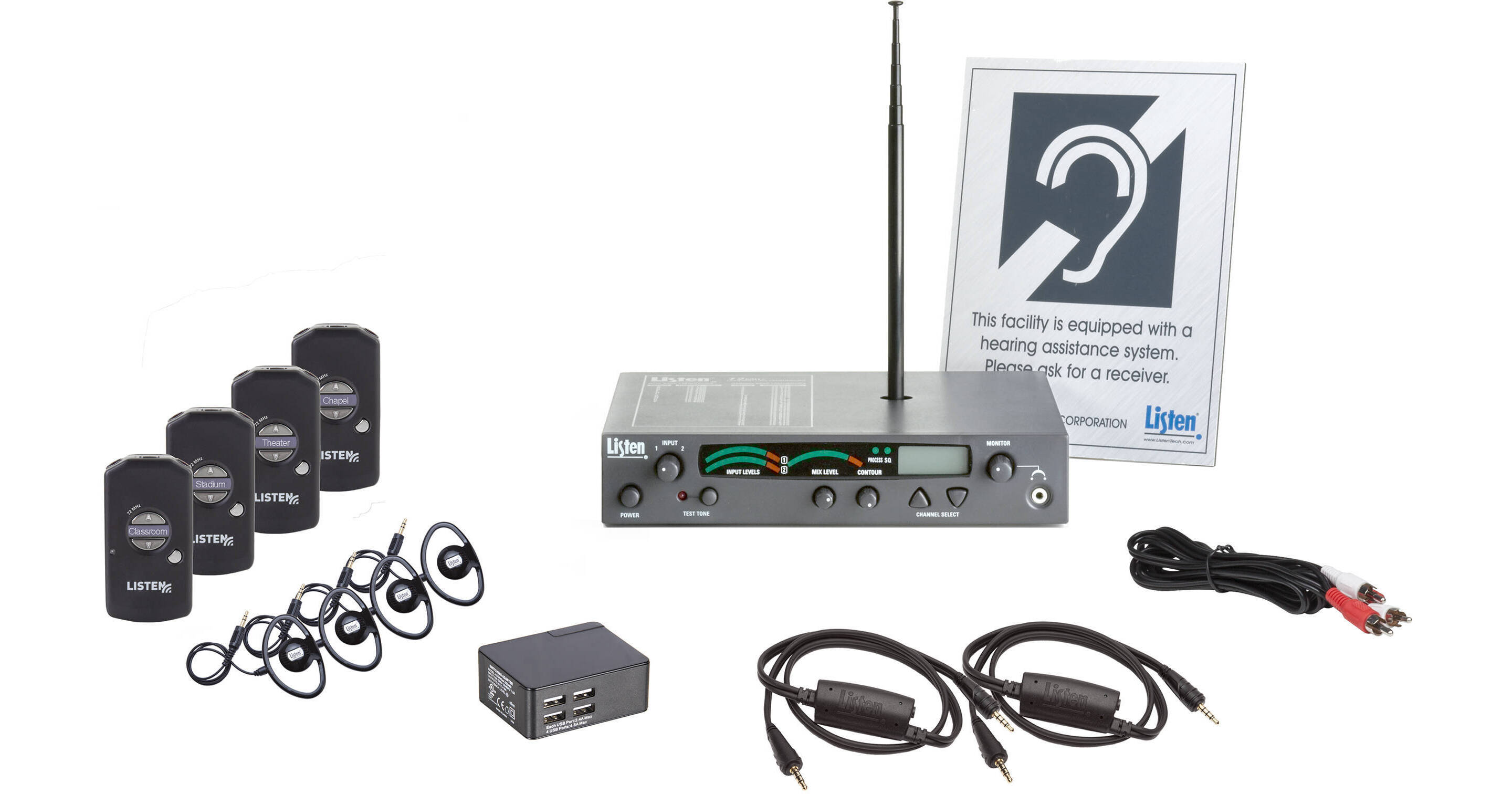 Listen Technologies iDSP Advanced Level I Stationary RF