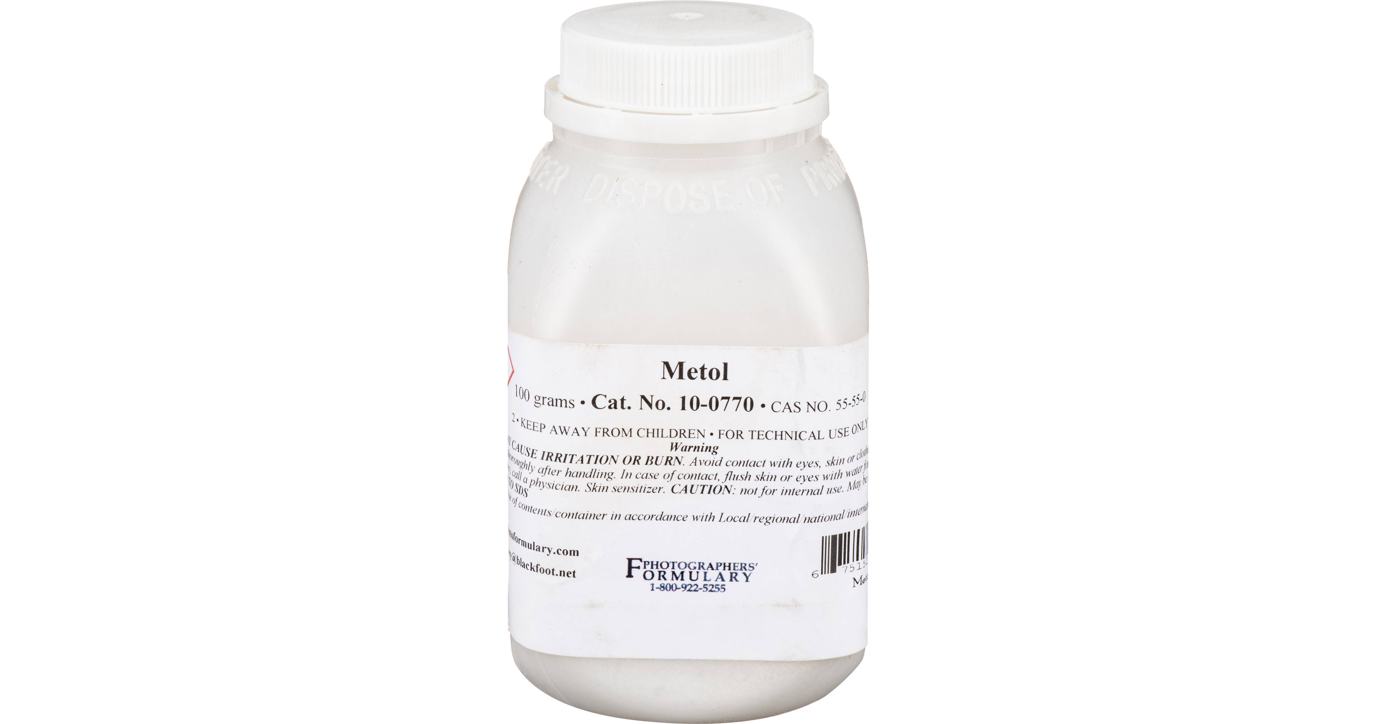 Photographers' Formulary Metol (Elon) - 100 Grams 10-0770 100G