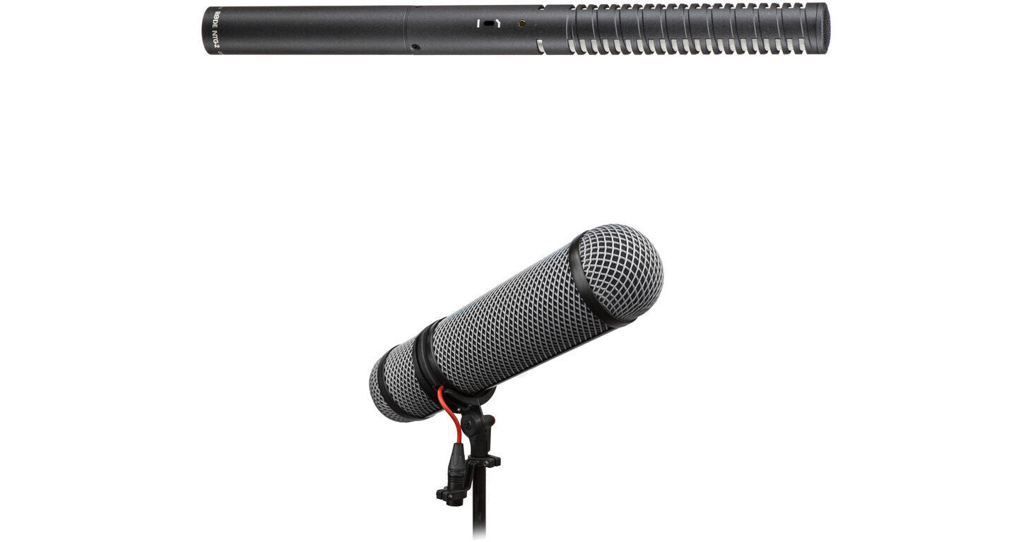 RODE NTG2 Shotgun Microphone and Rycote Super-Blimp Windshield