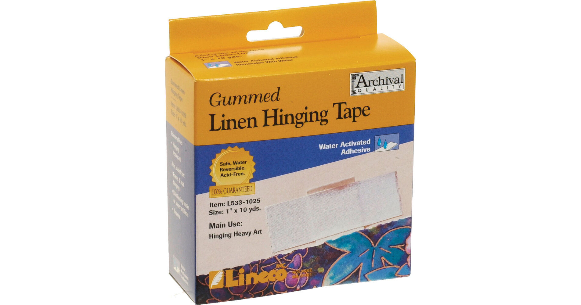 Lineco Gummed Linen Hinging Tape (1" x 30') L533-1025 B&H Photo