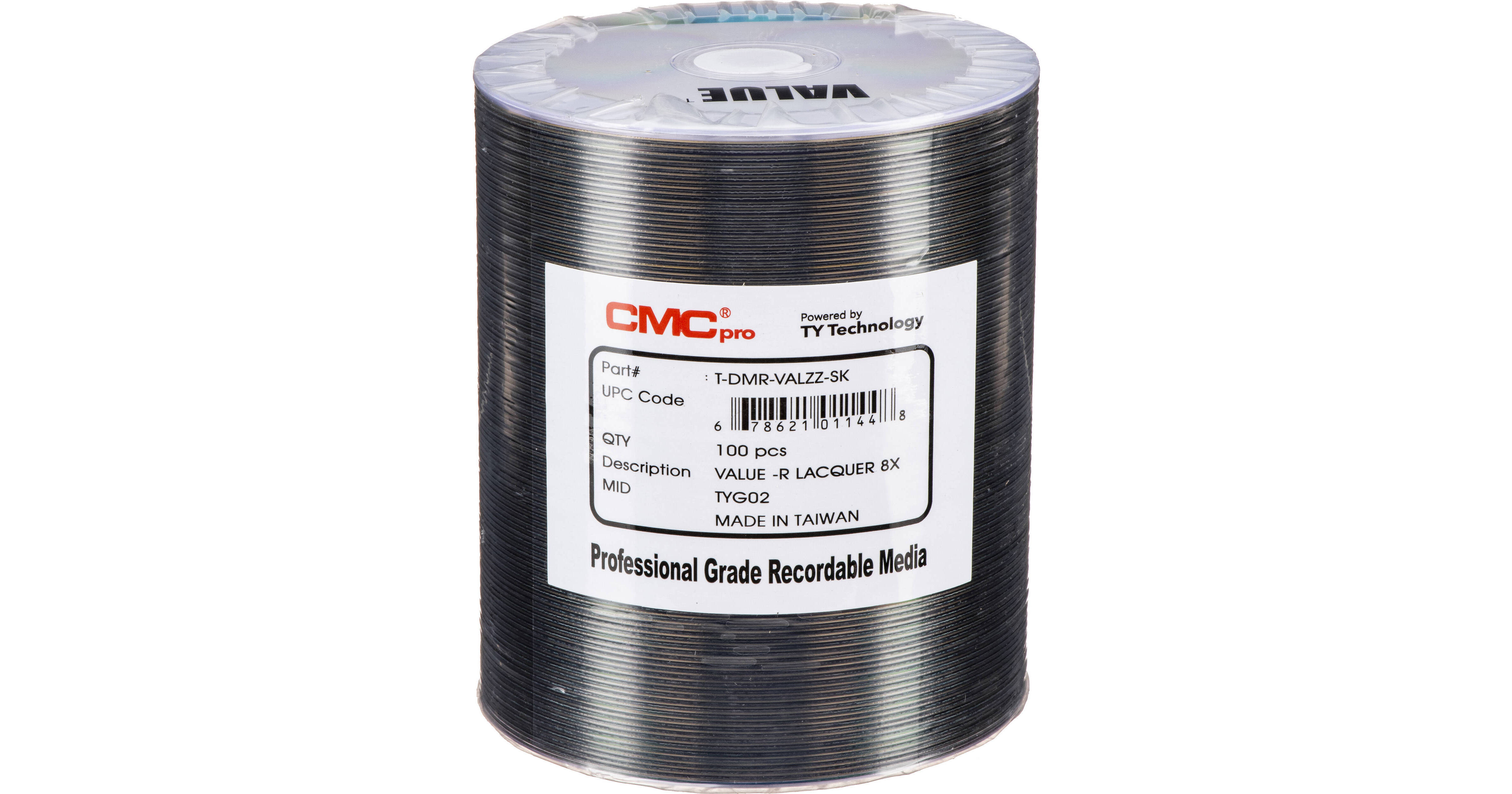 CMC Pro DVD-R 4.7GB 8x Value Shiny Silver Lacquer TDMR-VALZZ-SK