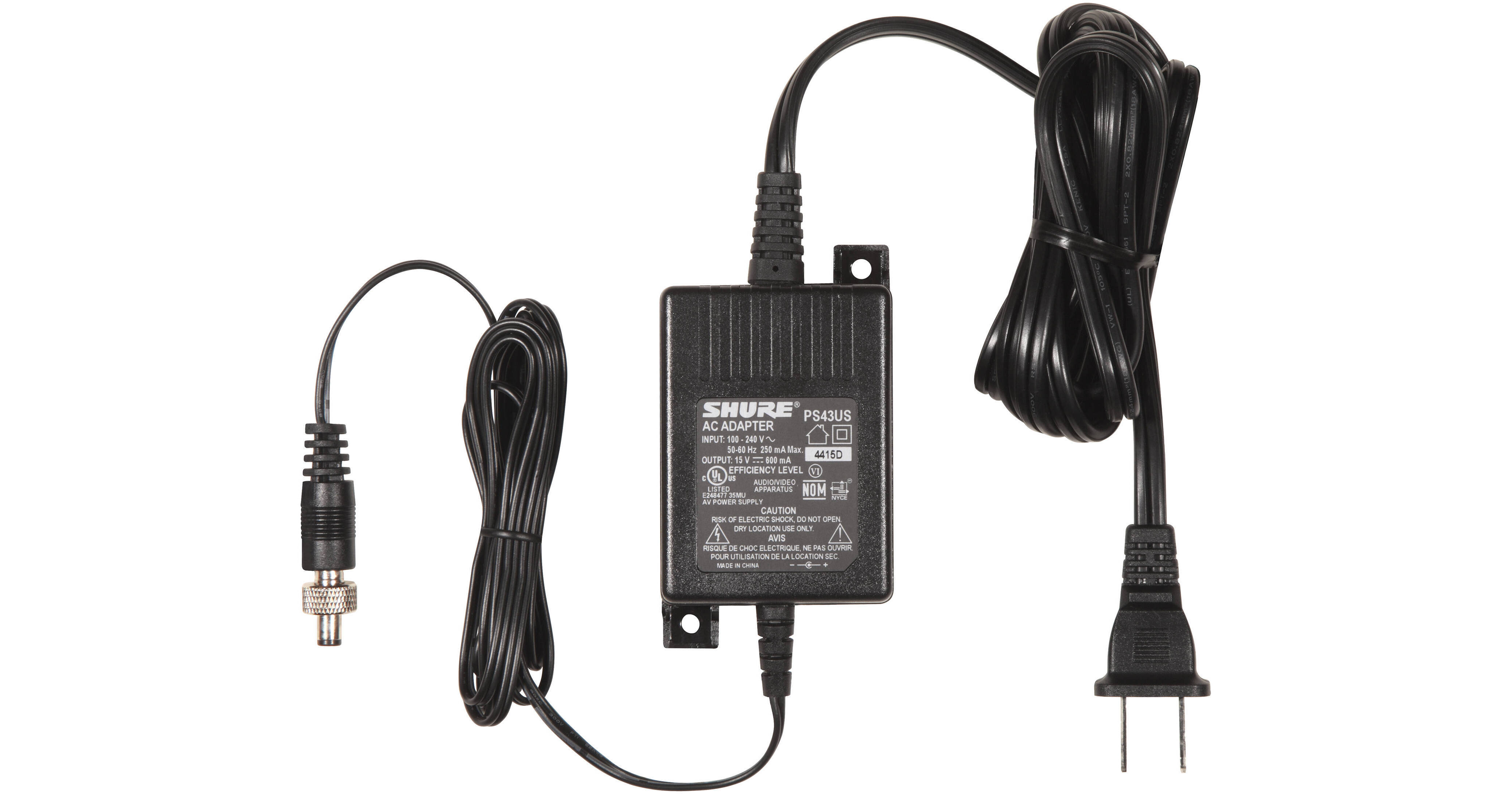 Shure PS43US 15-VDC Power Supply for Shure Wireless PS43US B&H