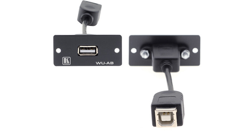 Kramer USB Type-A to Type-B Pigtail Wall Plate Insert WU-AB(G)