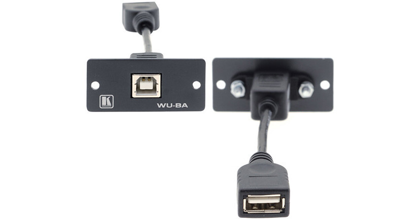 Kramer USB Type-B to Type-A Pigtail Wall Plate Insert WU-BA(G)