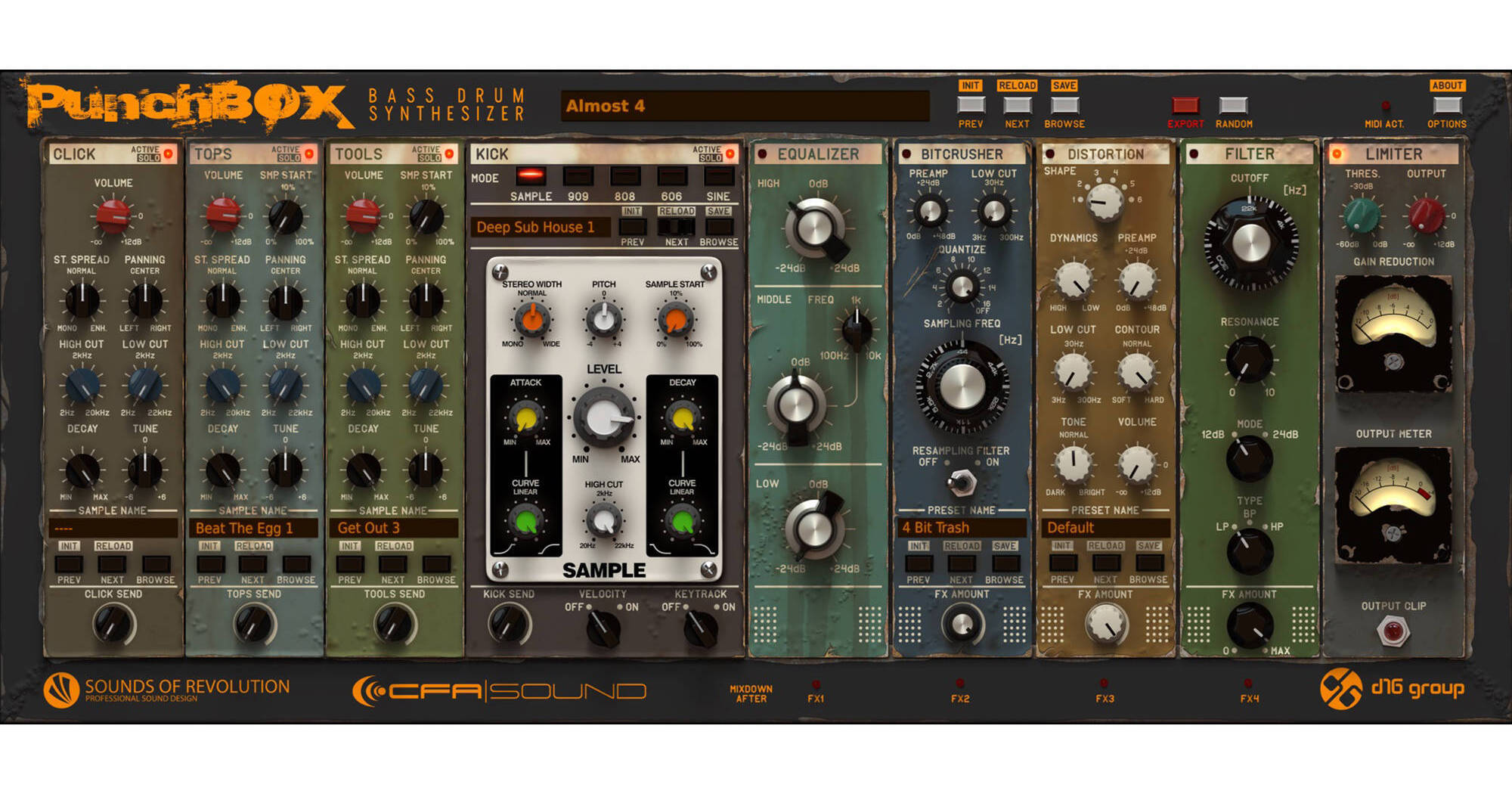 D16 Group Punchbox Bass Drum Synthesizer 11-31291 B&H Photo Video