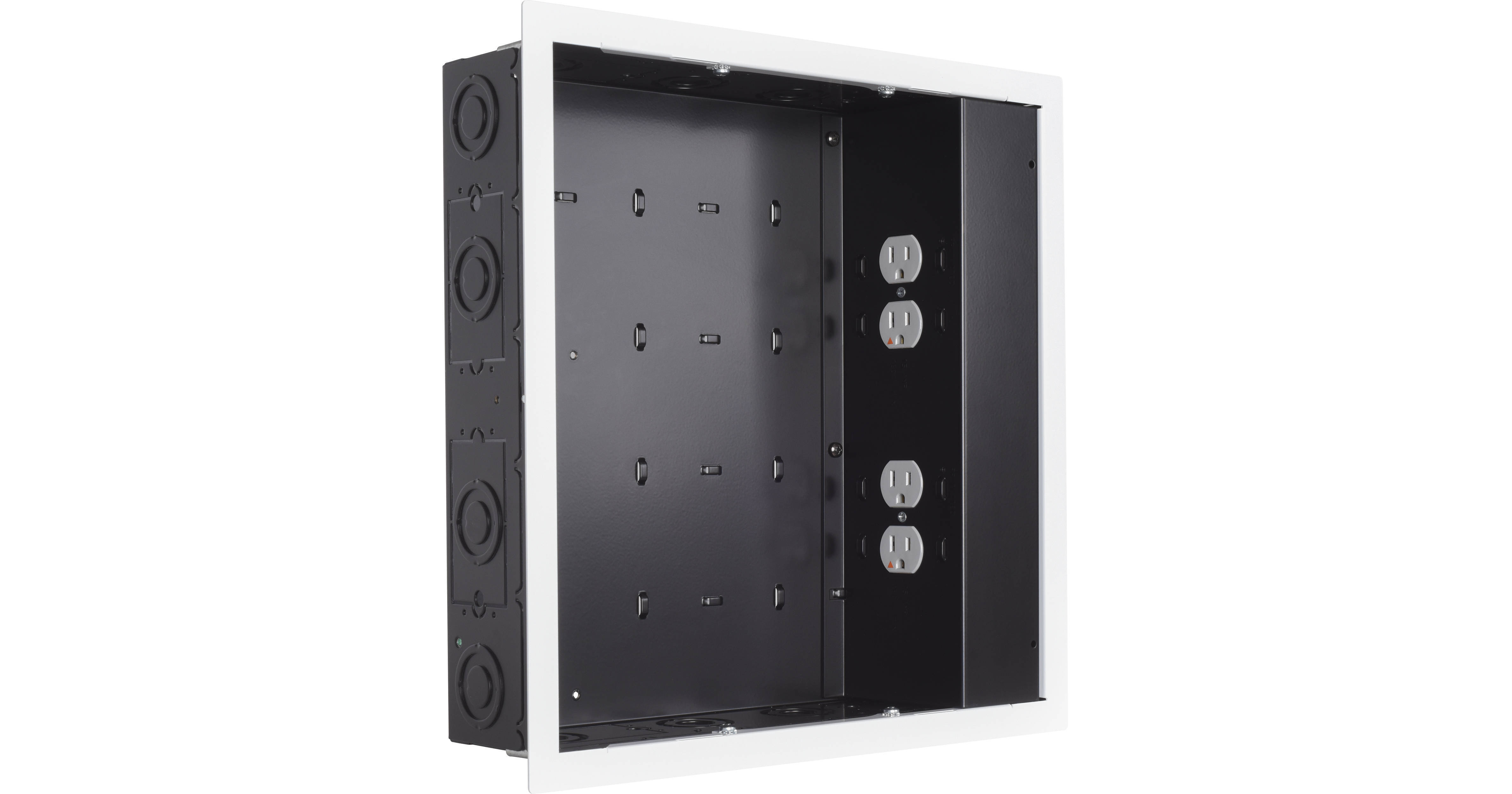 Chief PAC526 In-Wall Storage Box with 4-Receptacle PAC526FWP4